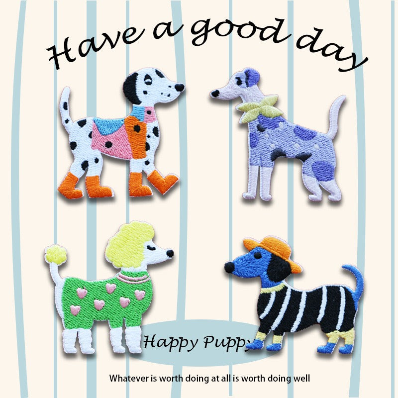 Fashion Dog Embroidered Patches – CheerCove