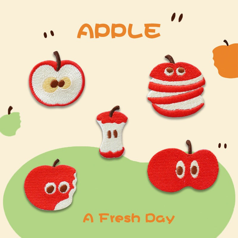 Apple Embroidered Patches – CheerCove