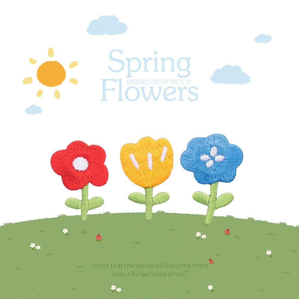 Spring Flowers Patches(Stick-On) – CheerCove